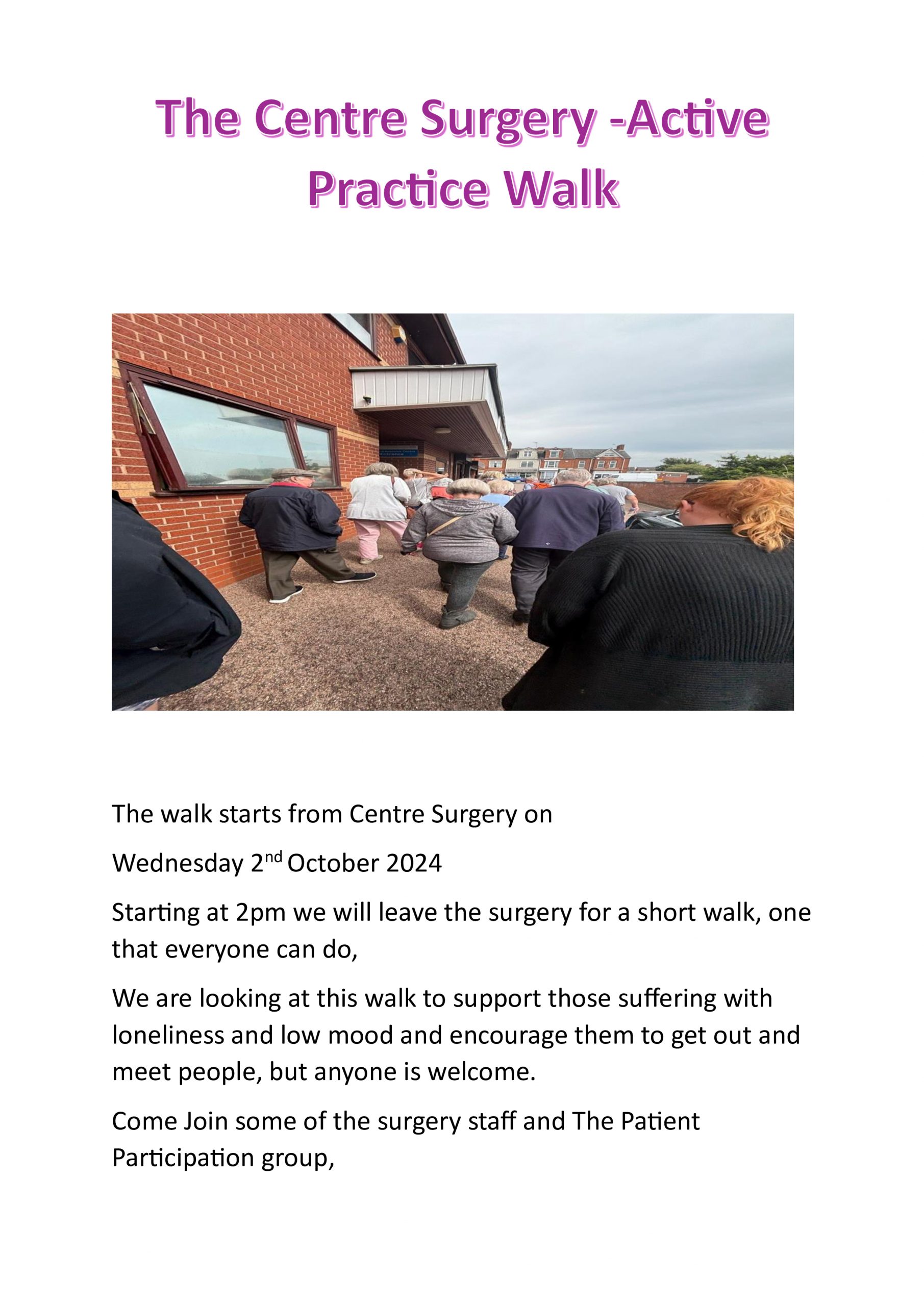 Active Practice Walk • The Centre Surgery